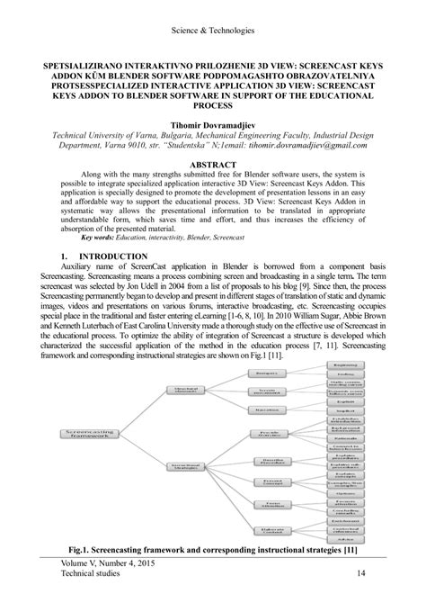 Pdf Specialized Interactive Application 3d View Screencast Keys Addon To Blender Software In