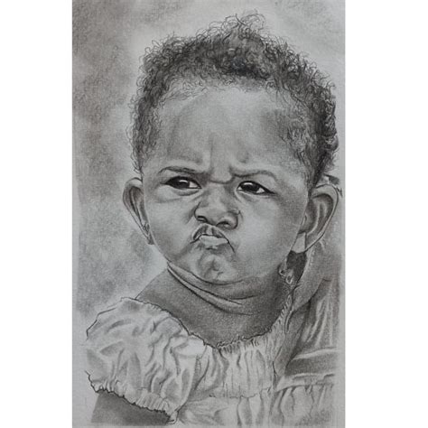 Innocent Girl Pencil Drawing