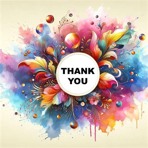 A Colorful Picture Of A Colorful Background With The Words Thank You