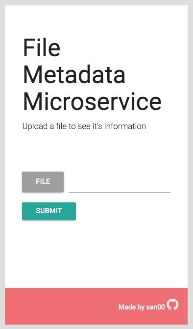 Github San File Metadata Microservice File Metadata Microservice