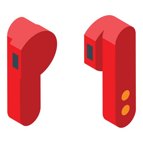 Red Wireless Earbuds Lying On White Background Vector Art At Vecteezy
