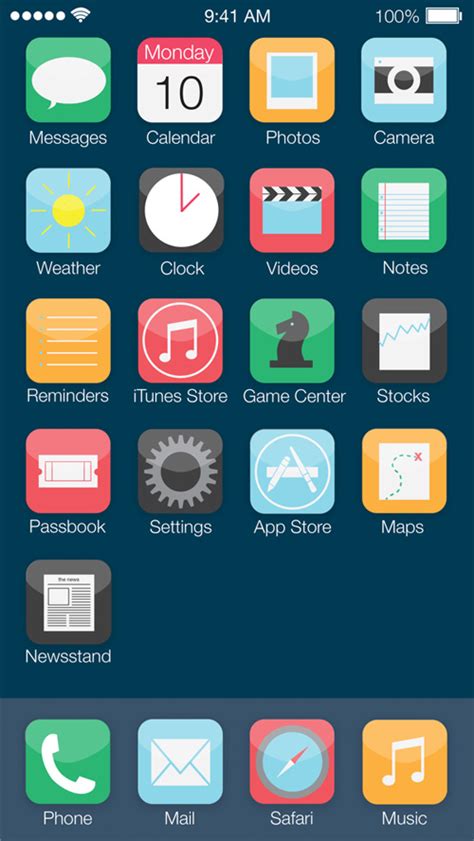 IOS7 Redesign Concepts Graphic Design Junction