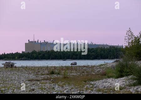 The Bruce Nuclear Generating Station Is Seen On The Eastern Shore Of