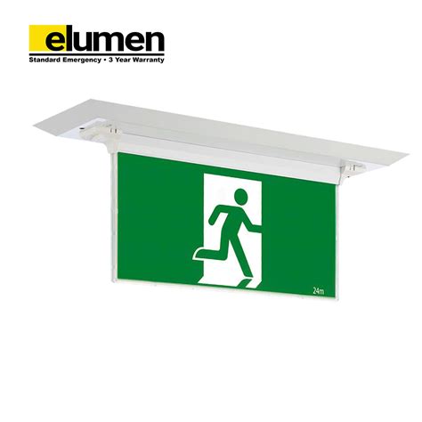 Elumenled Recessed Exit Light Emergency By Firebox Australia