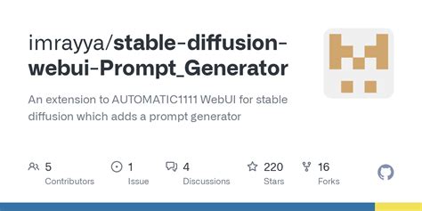 GitHub Imrayya Stable Diffusion Webui Prompt Generator An Extension To AUTOMATIC WebUI