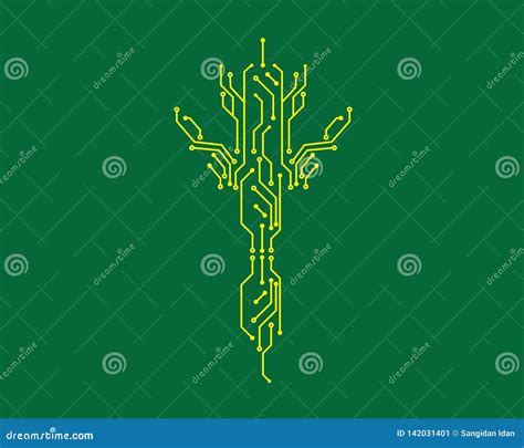 Circuit Board Line Concept Design Illustration Stock Vector Illustration Of Motherboard