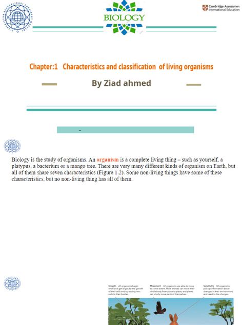 Cie Igcse Chap 1 Characteristics And Classificationof Living Organisms Pdf Home And Garden