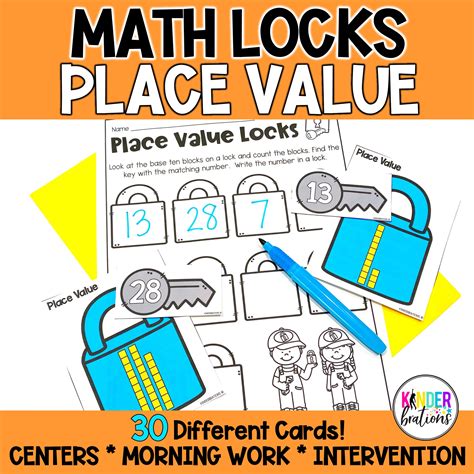 Place Value To 30 Math Locks Math Centers And Activities Base Ten