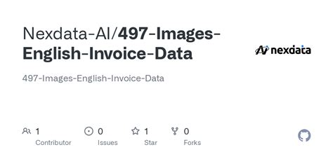 Github Nexdata Ai497 Images English Invoice Data