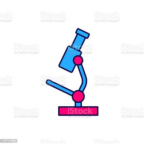 흰색 배경에 격리 된 윤곽 현미경 아이콘 화학 제약 기기 미생물학 확대 도구 벡터 가득 찬에 대한 스톡 벡터 아트 및 기타 이미지 가득 찬 개념 건강 검진 Istock