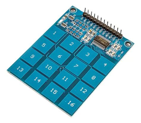 teclado touch digital ttp229 capacitivo 16 teclas arduino mercadolivre