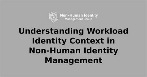 Understanding Workload Identity Context In Non Human Identity Management
