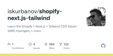 Github Iskurbanovshopify Nextjs Tailwind Learn The Shopify Next