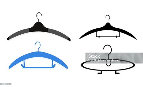 현실적인 나무 옷걸이입니다 코트 스웨터 드레스 스커트 바지에 대 한 디자인 서식 파일 그래픽 광고에 대 한 레이아웃 걸이 장비에 대한 스톡 벡터 아트 및 기타 이미지