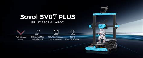 Sovol Sv07 Plus Klipper 3d Printer Max Print Speed 500mm S 300℃ High