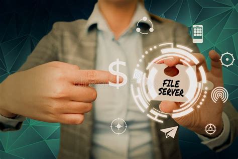 Sign Displaying File Server Business Showcase Device Which Controls
