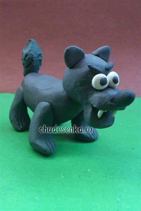 Как слепить волка из пластилина Пластилин Дикие животные Козлята