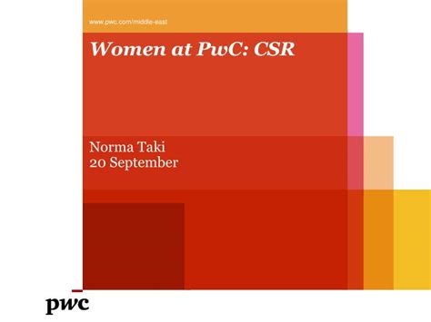 PPT Women At PwC CSR PowerPoint Presentation Free Download ID 3156110