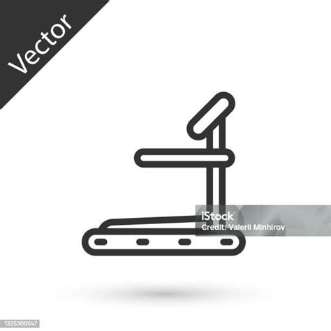 흰색 배경에 격리 된 회색 라인 러닝 머신 기계 아이콘 벡터 강사에 대한 스톡 벡터 아트 및 기타 이미지 강사 건강한 생활방식 걷기 Istock