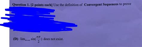 solved question 1 [ 2 points each] use the definition of