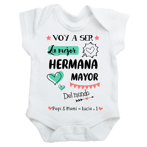 Body Personalizado Voy A Ser La Mejor Hermana Mayor Tú Personalizas
