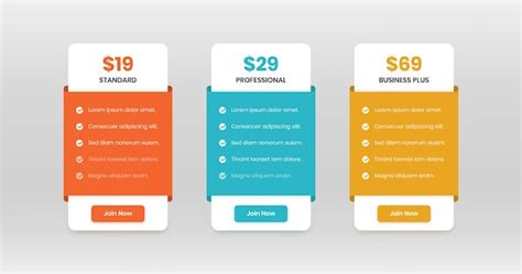 Premium Vector Minimalistic Abstract Pricing Comparison List Template Design