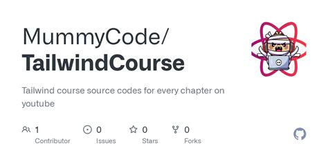 Github Mummycode Tailwindcourse Tailwind Course Source Codes For Every Chapter On Youtube