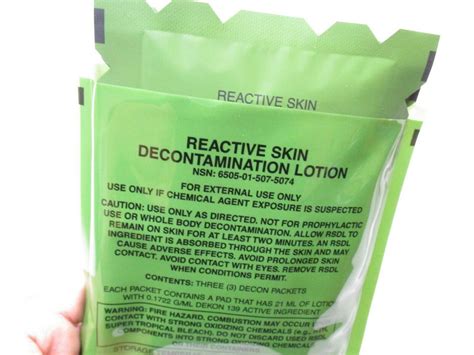 Rsdl 3 Pack Reactive Skin Decontamination Lotion Decon Packets Jslist