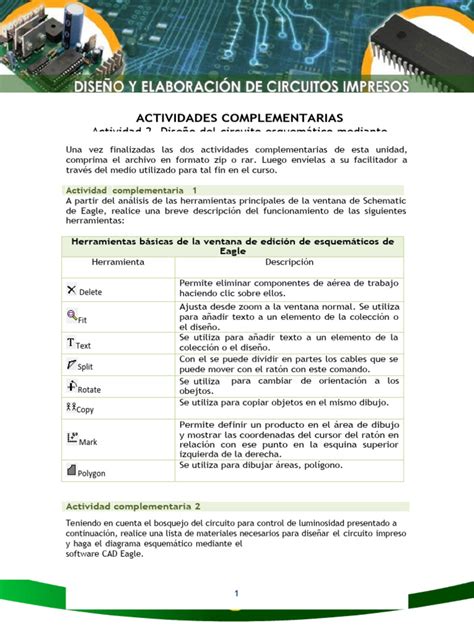 Actividad 2 Diseno Del Circuito Esquematico Mediante Cad Pdf