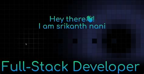 Github Iamsrikanthnani Full Stack Developer Portfolio Built With Nextjs