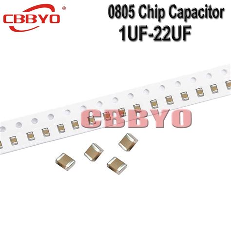 100pcs 0805 Smd Chip Multilayer Ceramic Capacitor 1uf 2 2uf 4 7uf 10uf