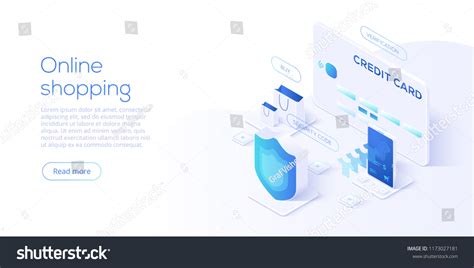 온라인 쇼핑 또는 전자 상거래 아이소메트릭 스톡 벡터로열티 프리 1173027181 Shutterstock