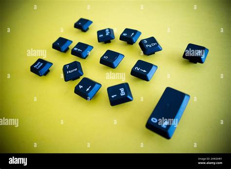 Numeric Keyboard Keys Placed In A Paper In Round Shape Design Stock