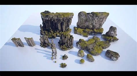 Basalt Columns And Rocks 21 Types Assetkit Pbr 5 1 Game Assets Free