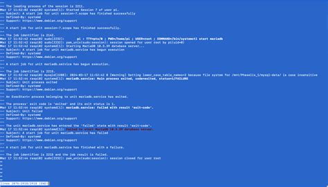 Raspberry Mariadb Service Failed With Result Exit Code Server Fault