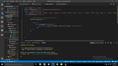 Reactjs Why Its Saying Nested Block Is Redundant No Lone Block