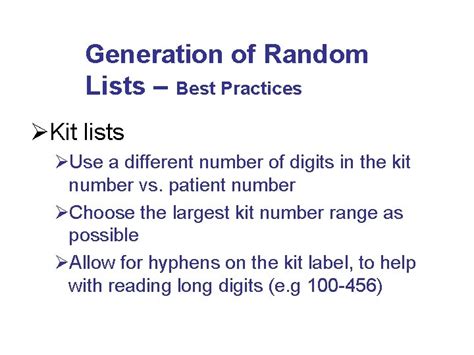 Basics Of Randomization Purpose Of Randomization Is Intended