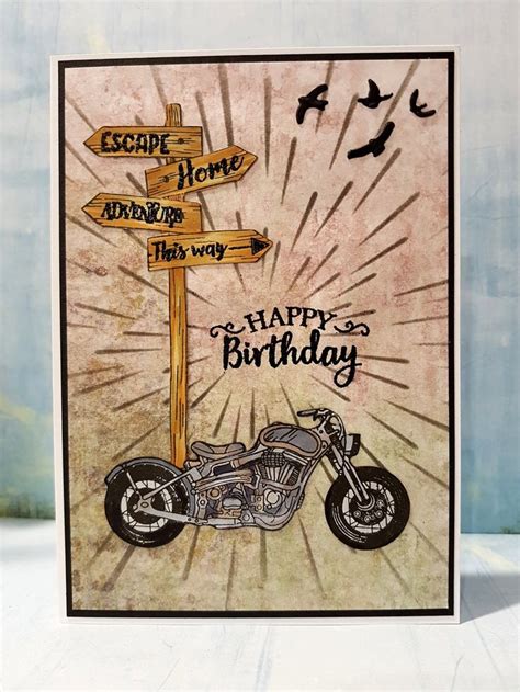 Motorcycle Birthday Card Motorcycle Cards Unique Birthday Card Ideas