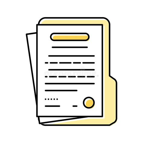 Terms Condition Paper Document Color Icon Vector Illustration Stock Vector Illustration Of