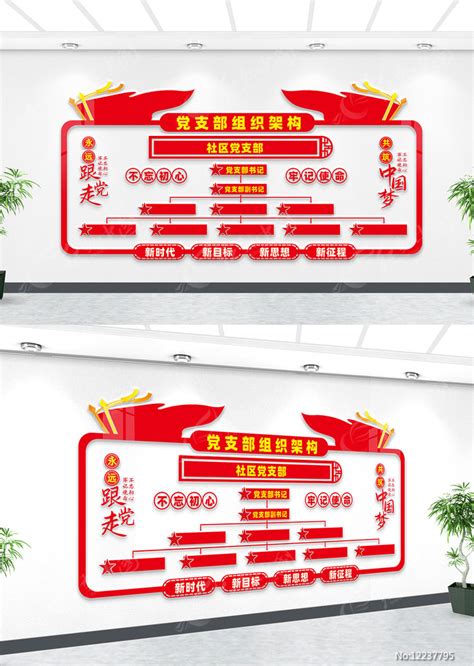 党支部组织架构墙图片下载 红动中国