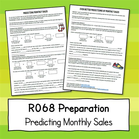 R068 Predicting Monthly Sales Activity Sheets Mean Business