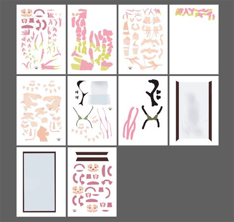 Demon Slayer Mitsuri Kanroji Papercraft Figure Digital Pdf Template