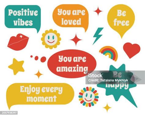 흰색 배경에 동기 부여 따옴표가 있는 컬러 말풍선 세트입니다 벡터 0명에 대한 스톡 벡터 아트 및 기타 이미지 0명 3차원