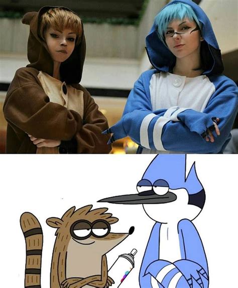 Mordecai And Rigby From Regular Show Cosplay By Tricksterkarkat And