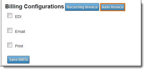 Configure Auto Invoice