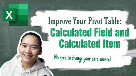 excel lesson calculated fields and calculated items in pivot tables