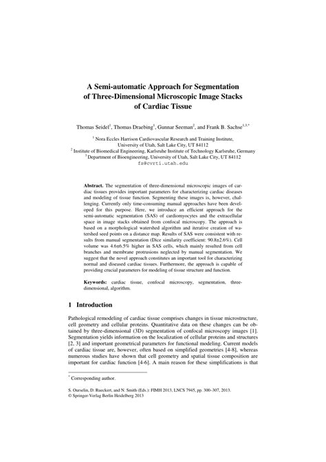 Pdf A Semi Automatic Approach For Segmentation Of Three Dimensional