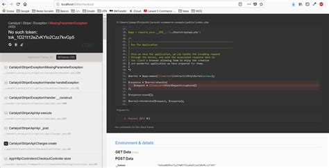Php Laravel Stripe Error No Such Token Tok Stack Overflow