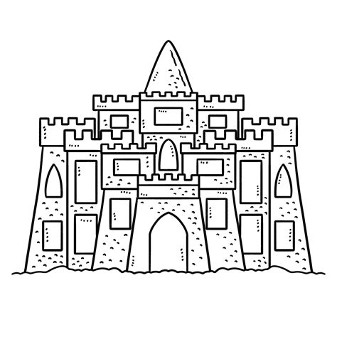 Sand Castle Coloring Page
