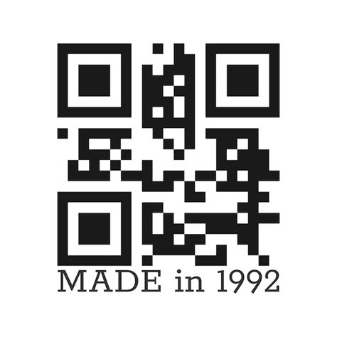 Premium Vector Made In 1992 Lettering With A Real Qr Code For Clothing Textiles And Greetings